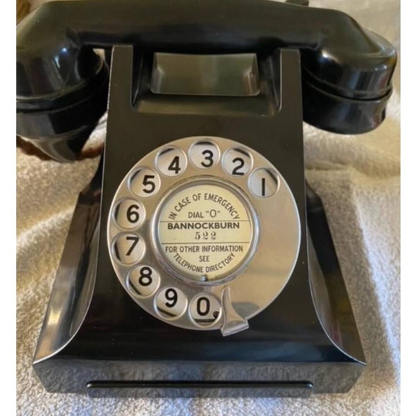 Art Deco Vintage Pyramid Telephone Pyramid Retro Dial Phone With Bell ...