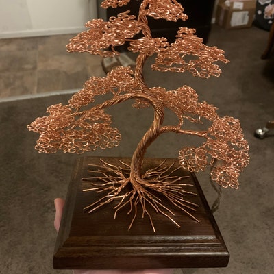 Copper Wire Bonsai Tree Copper Anniversary 7 Year Anniversary Engraved ...