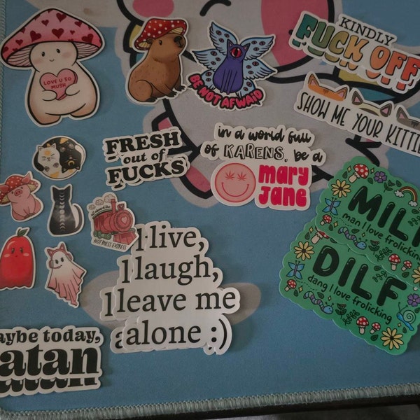 Biblically Accurate Cat Angel Sticker, Be Not Afwaid Water Bottle ...