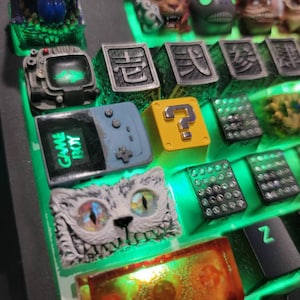 Horror TV Tab Keycap, Artisan Keycaps, Gothic Keycap, Custom Keycap, 3d ...