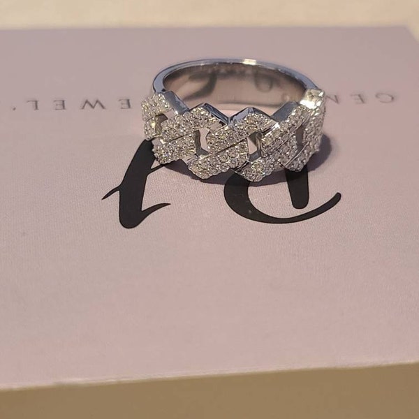 Iced Out Star Ring, Moissanite Diamond Ring for Men, Round Cut ...