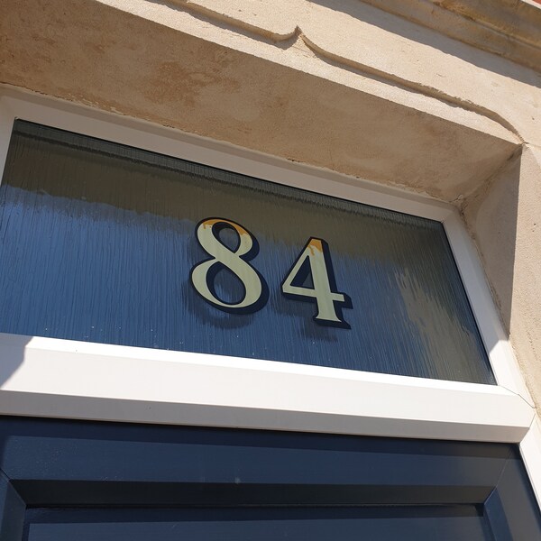 2 X Gold Transom or Fanlight House Numbers - Etsy