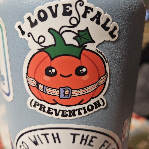 I Love Fall (prevention) Sticker, Funny Physical Therapy Sticker, Gait ...