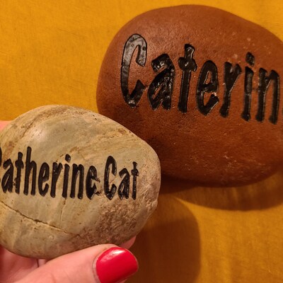 Engraved Name Rock Personalized Engraved Rock Child's Palm Size Rock ...