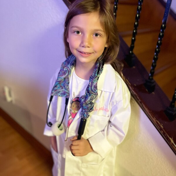 Personalized Kids Lab Coat With Kity Cat Embroidery Design ...