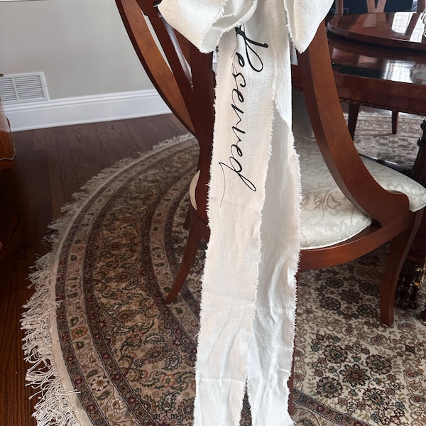 RESERVED in Memory - Memorial Chair Sign, Memorial Wedding Sign ...