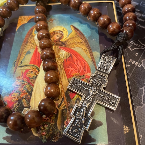 Miniature 9 Crusader Templar Red Cross Anglican Rosary. 6mm Stainless ...