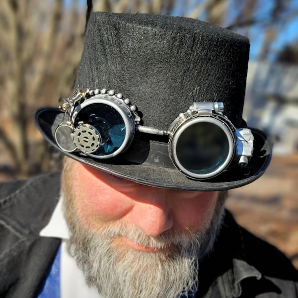 Handmade Steampunk Goggles: Festival Cosplay Accessories With LED ...