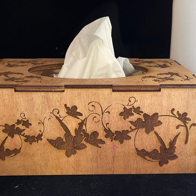 Tissue Box Cover SVG Ai Laser Cut Files INSTANT DOWNLOAD - Etsy
