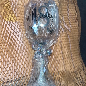 Personalised Bumble Bee Birthday Glitter Glass Gift for Her Gift for ...