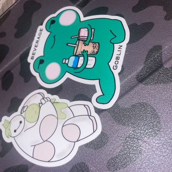 Yacute Smiski Green Guy Vinyl Sticker - Etsy