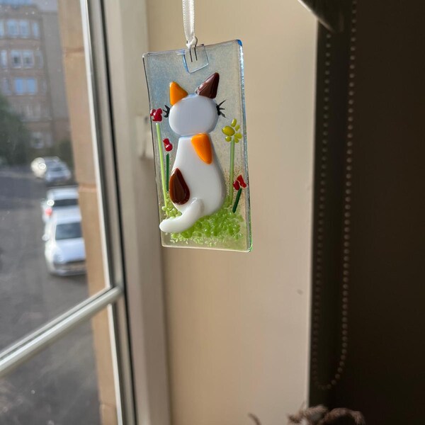 Fused Glass Black Labrador Retriever Dog Hanging Ornament Sun-catcher ...
