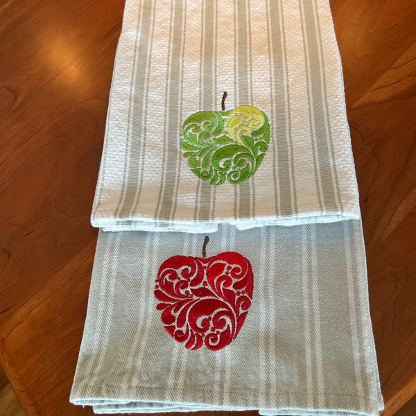 Ornate Apple Machine Embroidery Design - Etsy