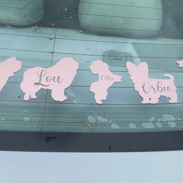 Custom Dog Silhouette Stickers , Custom Dog Decals, Dog Breeds Decals ...