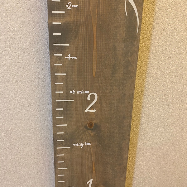 Height Marker for Growth Chart Ruler, Vinyl Arrow Decal With Years ...