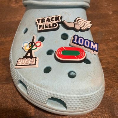 Track & Field Croc Charms pack of 4, Sprint Charms, Running, Mid/long ...