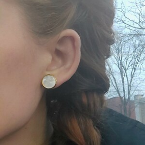 Cool Flat Round Thick Studs for Sensitive Ears Small Hypoallergenic ...