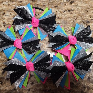 Pink Softball Bow Softball Ponytail Softball Pony Tie Softball Hair Bow ...