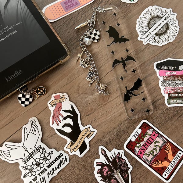 Pink Bow Charmed Bookmark Bow Bookmark Acrylic Bookmark Charmed ...