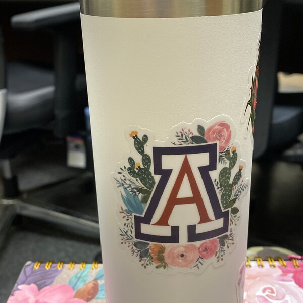 U of A Stickers-vinyl Stickers- Watercolor Vinyl Sticker-uofa Decor ...
