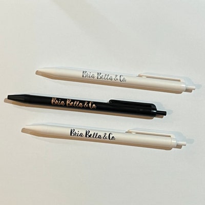 Custom Personalized Clear Stick Pens With Matching Trim & Imprint ...
