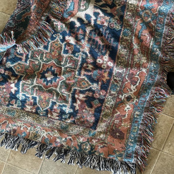 Southwest Native American Woven Blanket, Cozy Indian Throw Blanket ...