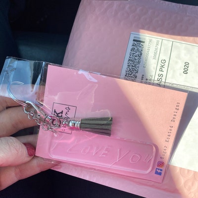 Engraved Handwritten Note Keychain, Clear Acrylic Keychain ...