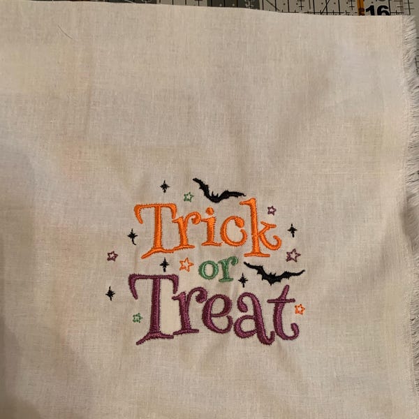 Trick or Treat Embroidery Design, Halloween Embroidery File, 3 Sizes ...