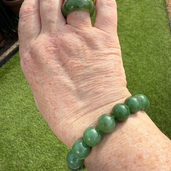 Certified High Grade Jade Bangle, 59.3mm Spring Water Green Jade Bangle ...