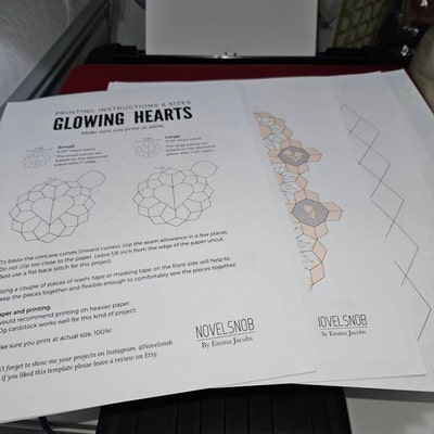 Elongated Hexagon EPP Template, Crosses English Paper Piecing Template ...