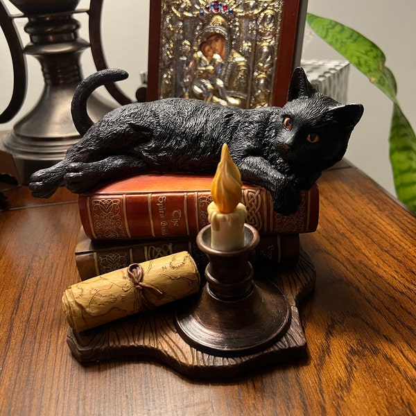 Handmade Cat, the Witching Hour, , Lisa Parker Statue, Black Cat Home ...