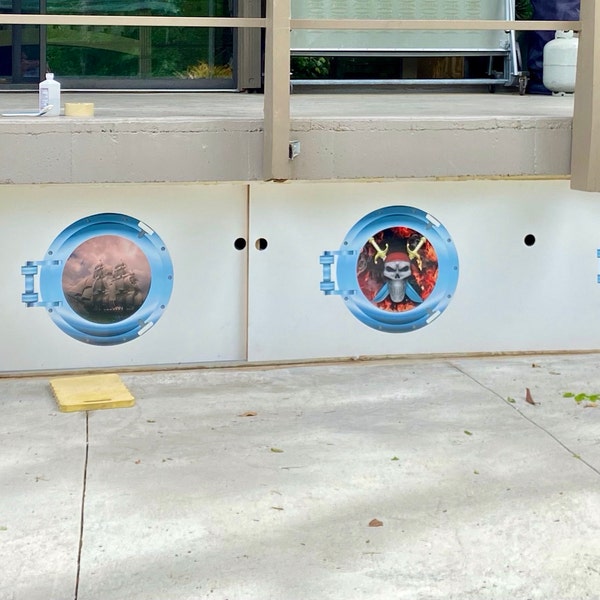 Pirate Ship Porthole Camper RV Motor Home Mural Vinyl Graphic Decal ...