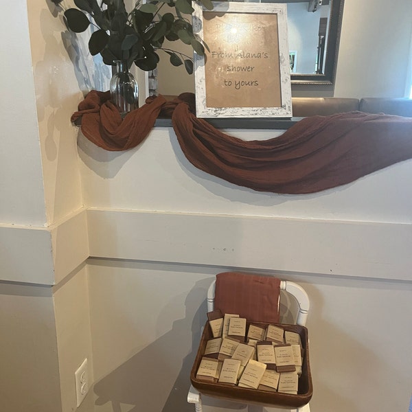 Terracotta Boho Wedding Cheesecloth Table Runner Wedding Arch Tape ...