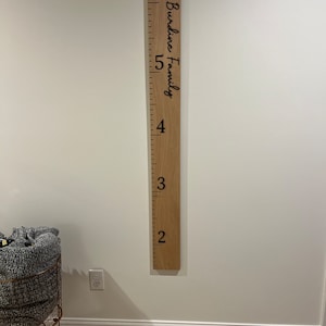Hickory Growth Chart Ruler 3D, Wooden Measuring Stick for Kids, Giant ...