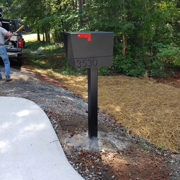 Modern Sierra Mailbox Grande - Extra Large Powder Coat Flat Black - Etsy