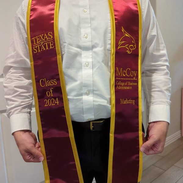 Custom Embroidered Sash With Trim - Etsy