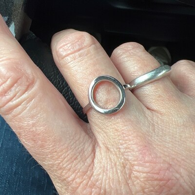 Karma Ring, Open Circle O Ring, Open Circle Ring Silver, 925 Sterling ...