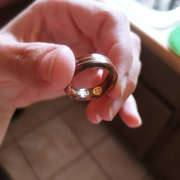 Add a Custom Gilded Ring Inscription, Your Message in Gold, White Gold ...
