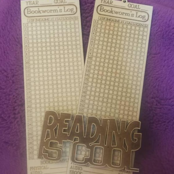 Reading Habit Tracker Wooden Bookmark - the Original Laser-engraved ...