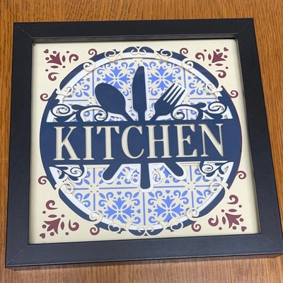 3D Kitchen Shadow Box, Floral Svg, 3D Mandala, Vintage Shadow Box ...