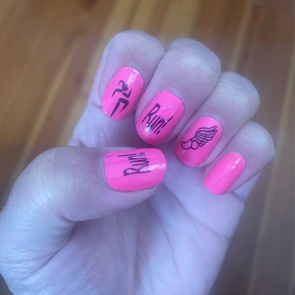 Nail Decals, Marathon Nail Decals, Half Marathon, 10K, 5K, Water ...