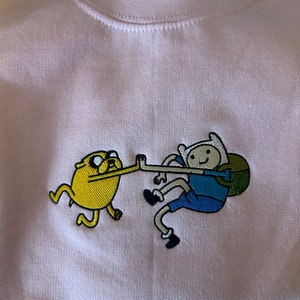 Jake Skateboard Embroidered Sweater, Personal Cartoon Gift Hoodie, Y2K ...