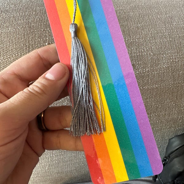 LGBTQIA+ Pride Flag | Gay Rights Bookmark | Trans Bookmark | Bookish ...