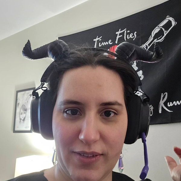 Ram Horns Headphone Attachment - Headset Goat Horns - Headband Horns ...
