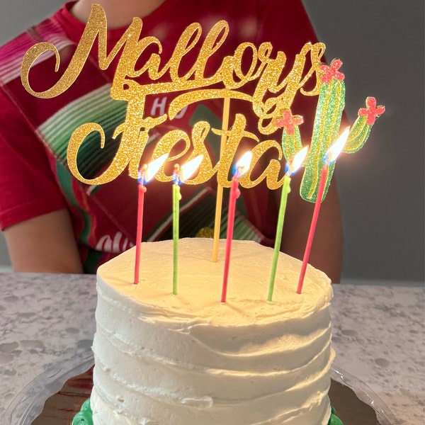Fiesta Cake Topper, Fiesta Topper, Cactus Cake Topper, Fiesta Birthday ...