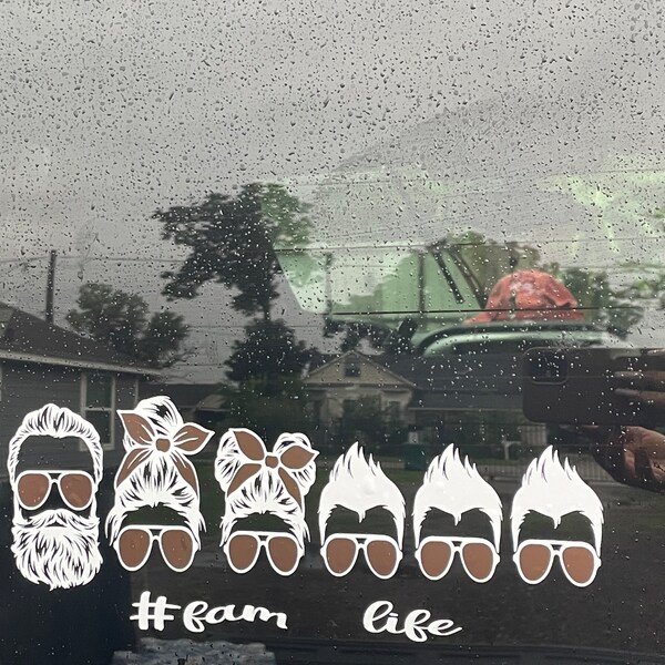 Familylife Decal, Bearded Dad, Momlife, Kidlife, Dadlife, Family Car ...