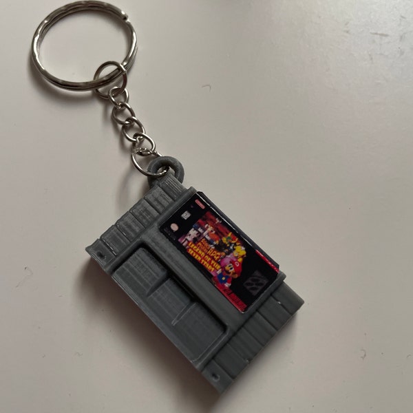 Snes Super Mario RPG 3D Printed Cartridge Keychain Super Nintendo FREE ...