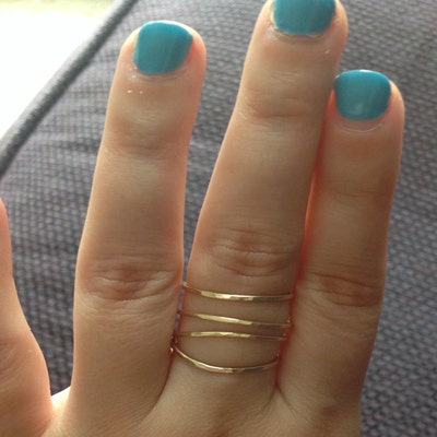 Gold Coil Ring Hammered Gold Filled Spring Ring Gold Ring Wrap Ring ...