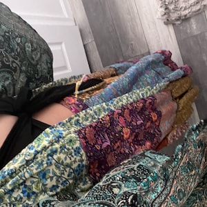 Fall Hippie Boho Mens Womens Patchwork Cotton Kimono, Grunge Style ...