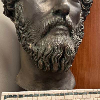 Bust of Athena. Height: 17.72in. Marble Finish. Made in Europe - Etsy